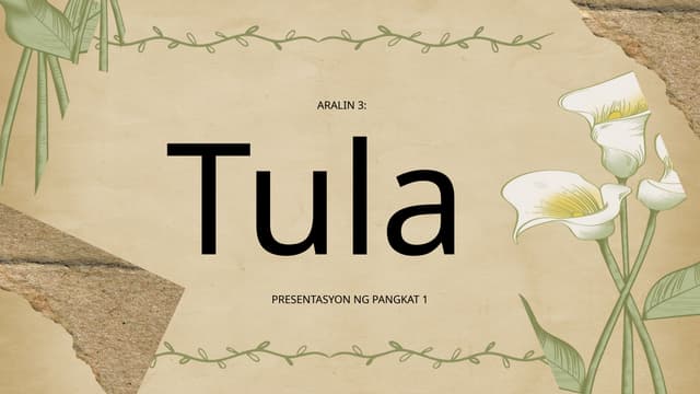 Tula/ Poem | PPTX
