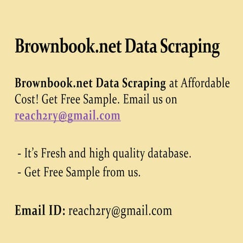 Brownbook.net data scraping | PPT