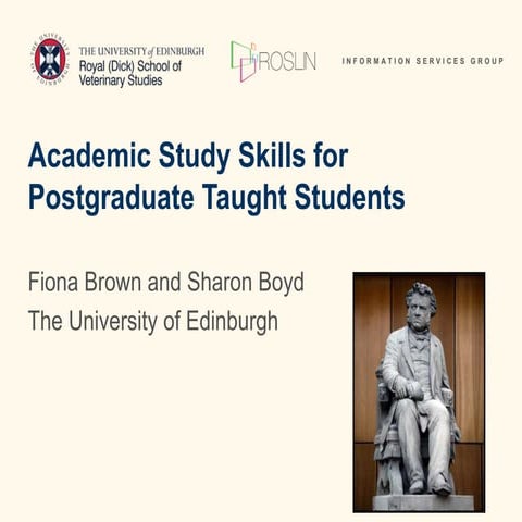ARLG 2019 Brown & Boyd: Academic study skills for PG Taught studnets | PPT