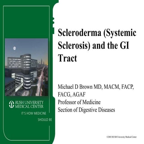 Scleroderma and the GI Tract | PPT