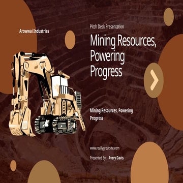 Brown Illustrated Mining Resources Pitch Deck Presentation.pptx