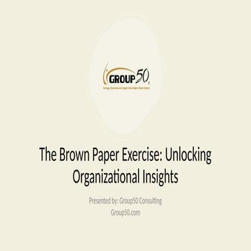 Unlock Organizational Insights with Brown Paper Exercises | PPTX