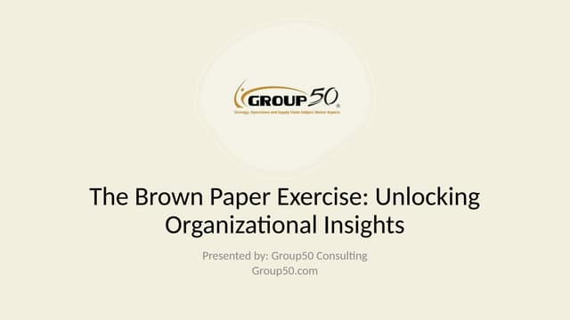 Unlock Process Clarity with the Brown Paper Method | PPTX