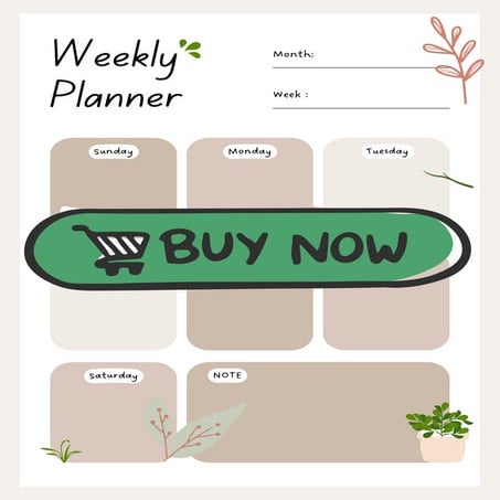 Printable stickers of weekly planner for 1$ | PDF