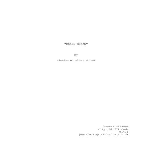 Brown sugar script | PDF