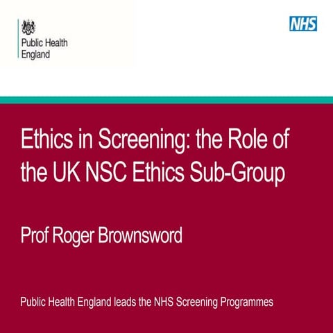 UK NSC stakeholder event 2017 Prof Roger Brownsword ethics presentation ...
