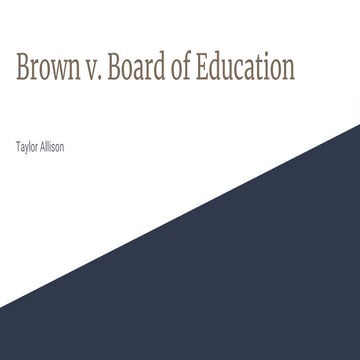 Brown v. board of education | PPTX