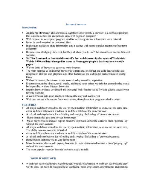 Types of Web Browser | PPTX