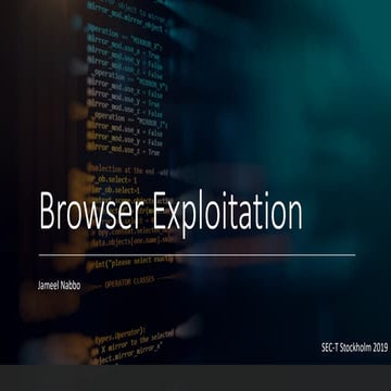 Browser exploitation SEC-T 2019 stockholm | PDF