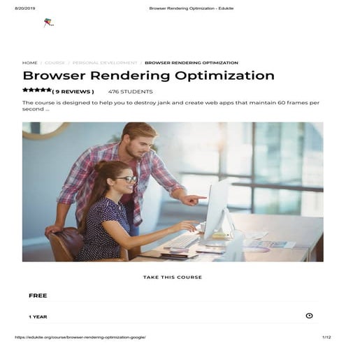 Browser Rendering Optimization - Edukite | PDF