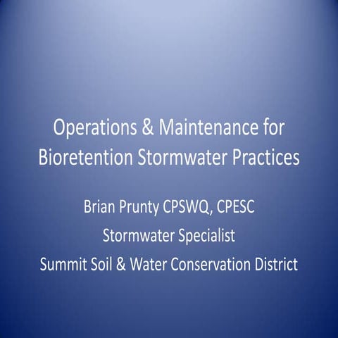 Bioretention Inspection and Maintenance | PDF