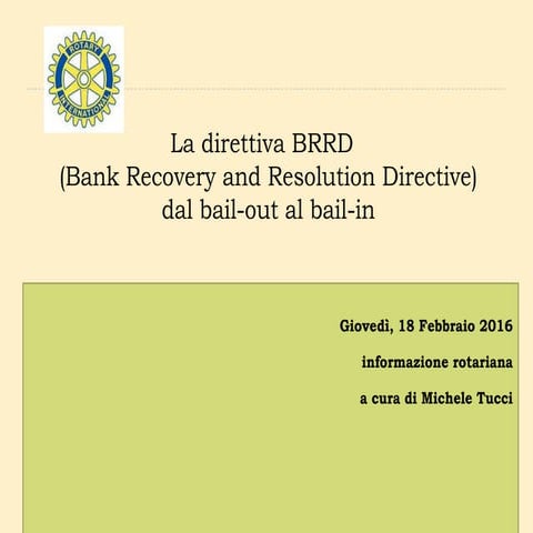 La direttiva BRRD | PPT
