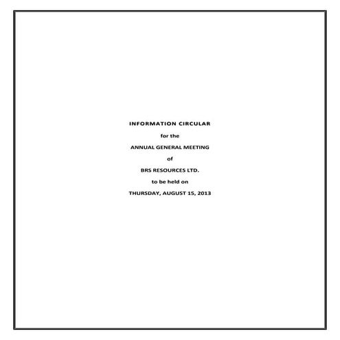 AGM Information Circular | PDF
