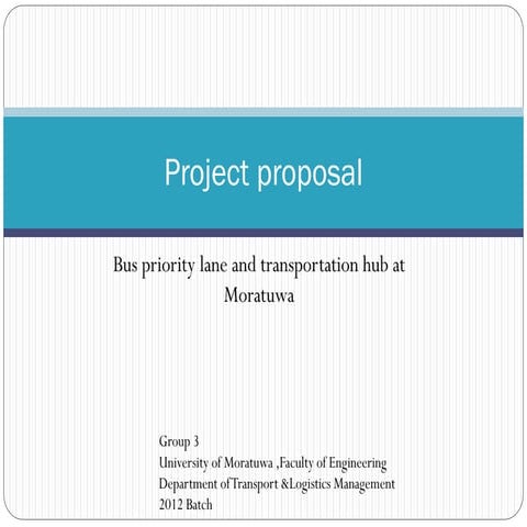 Bus priority lane and transportation hub at Moratuwa | PDF