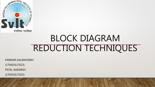 block diagram reduction with examples | PPTX
