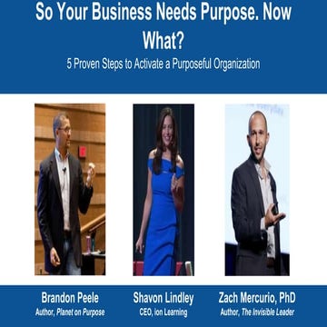 5 Prove Steps to Activate a Purpose-Led Organization | PPT