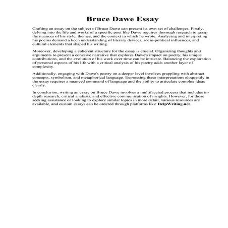 Bruce Dawe Essay | PDF