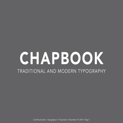 Chapbook: Family Favorites | PPT