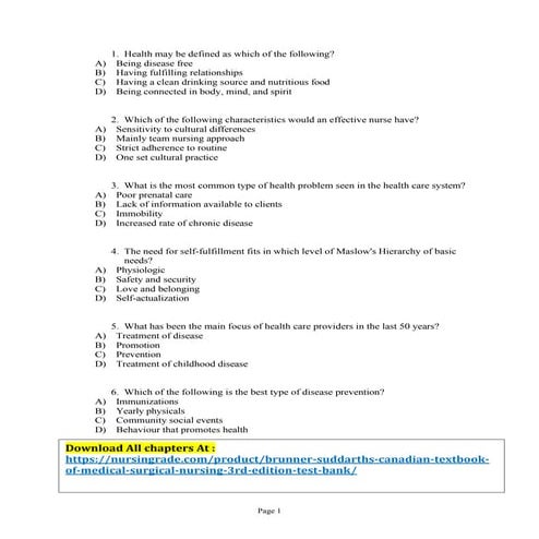 Brunner & Suddarth's Canadian Textbook of Medical-Surgical Nursing ...