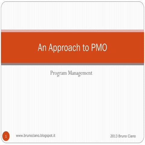 An Approach to PMO | PDF