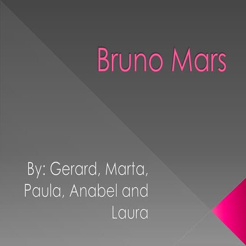 Bruno mars presentation | PPTX