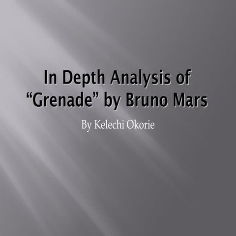 Bruno mars grenade | ODP