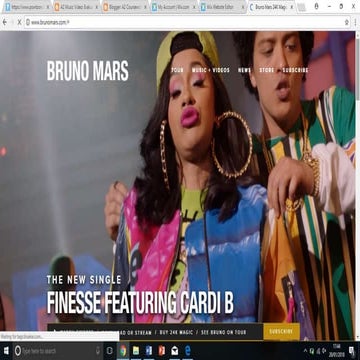 Bruno mars website | PPTX | Music | Entertainment