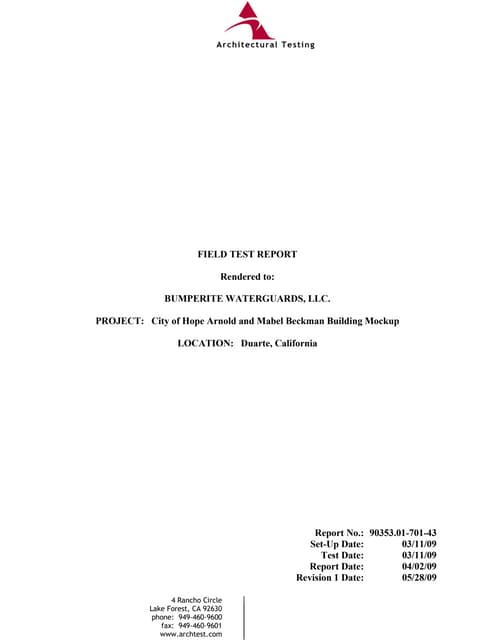 Therma cote air barrier test final report astm e 2178 | PDF | Physics ...