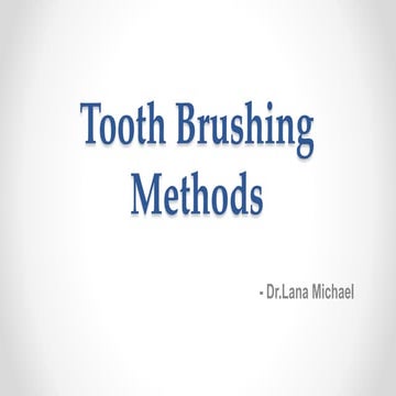 Brushing techniques | PPTX
