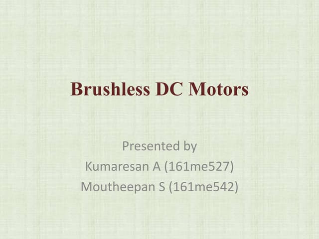 Presentation On Dc Motors | PPT