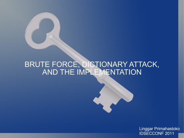 Brute force-attack presentation | PPTX