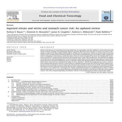 Bryan Alexander Coughlin 2012_Ingested nitrate and nitrite and stomach ...