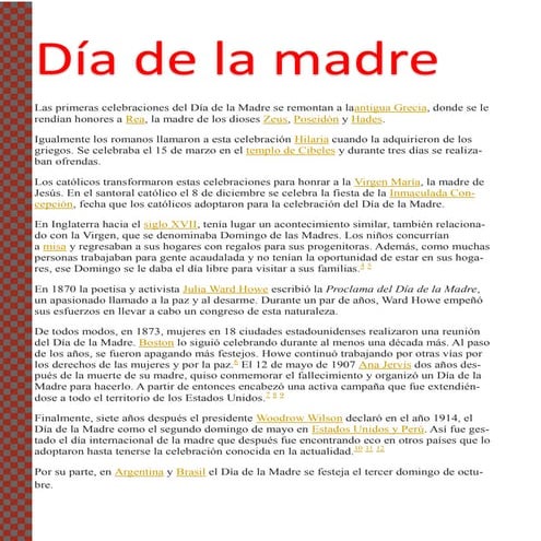 dia de la madre | PDF
