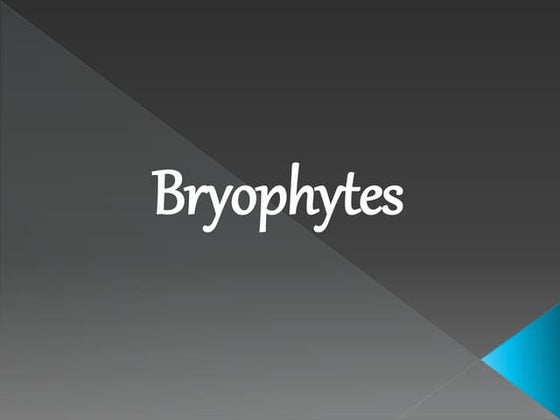 Plats pt3 bryophytes | PPT