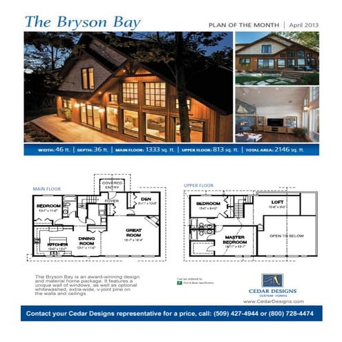 Bryson Bay Cedar Homes Plan of the Month | PDF