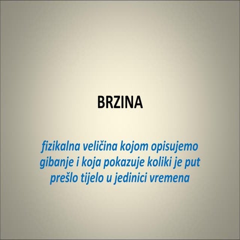 Brzina 3 | PPT