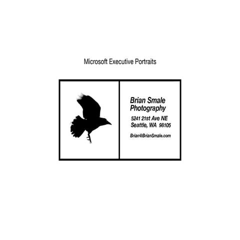 Brian Smale Photography - Microsoft Executive Portraits | PDF