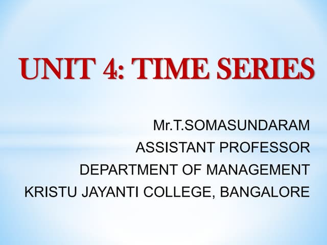 Time Series Moving Average Ppt