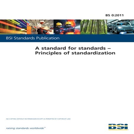 Bs 0 2011 principles of standardisation | PDF