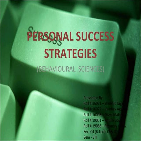 personal success strategies | PPT