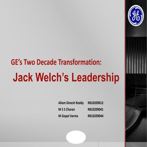 GE's two decade transformation | PPT