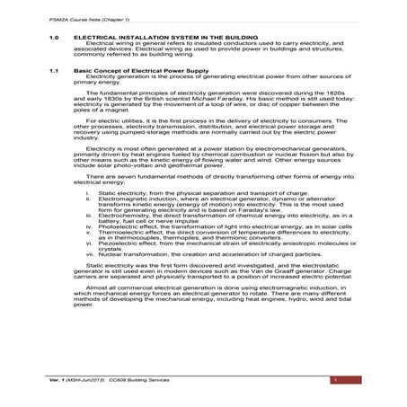 Building Service Chapter 1 | PDF