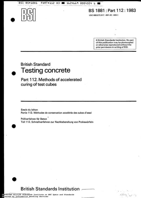 Bs 1881-part-116-83 | PDF | Civil Engineering Industry | Industries
