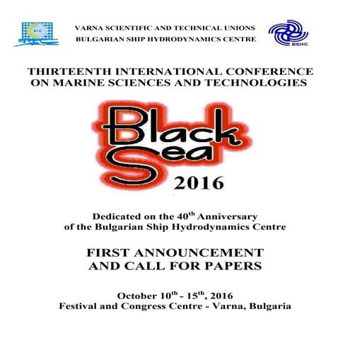THIRTEENTH INTERNATIONAL CONFERENCE ON MARINE SCIENCES AND TECHNOLOGIES ...