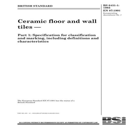 Bs 6431 1 1983 - tiles | PDF