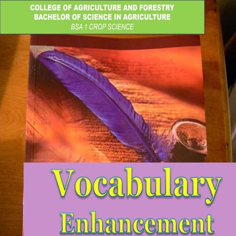 Vocabulary Enhancement for college students | PPT