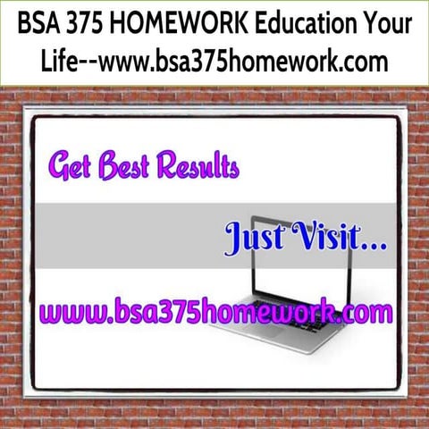 BSA 375 Entire Course (Fundamentals of Business Systems Development ...