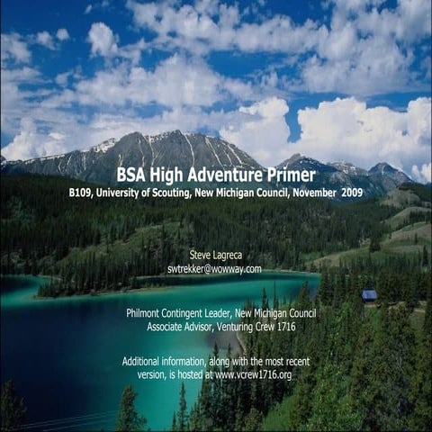 BSA High Adventure Primer 11 08 09 | PPT