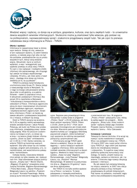 Case study marki TVN z Albumu Superbrands Polska 2006 | PDF