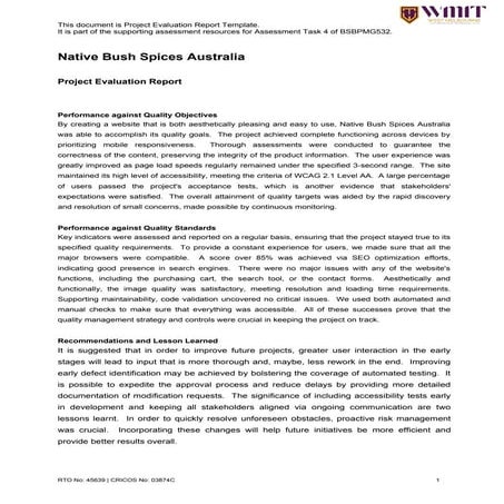 BSBPMG532 SD Project Quality Evaluation Report Template V1.0 (ID 181228).docx